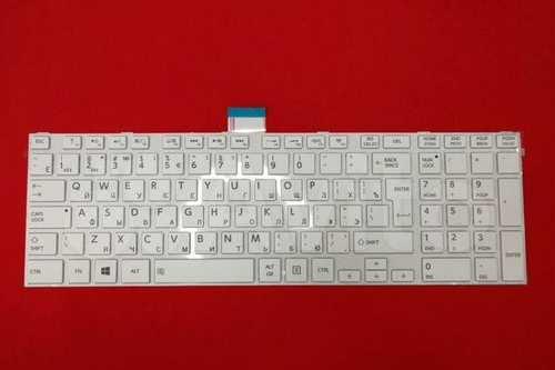 004299 Клавиатура для ноутбука Toshiba Satellite L850 L875 L870 L855 белая c белой рамкой