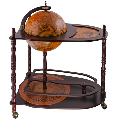 Глобус-бар напольный со столом, сфера 33 см