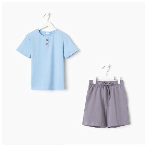 Комплект одежды Minaku, размер 140, голубой, серый