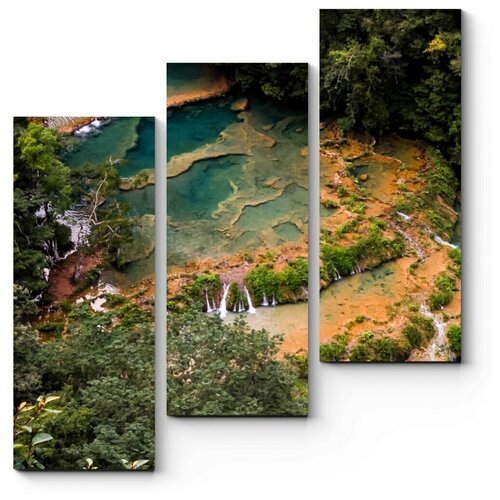 Модульная картина Кристально чистая река в Гватемале70x75