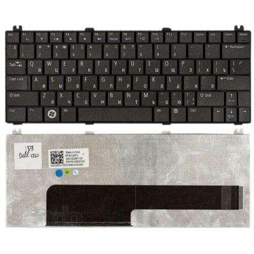 Клавиатура для ноутбука Dell Inspiron mini 12, 1210 черная