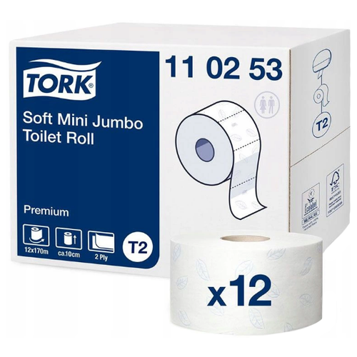 Туалетная бумага TORK Premium 110253 12 рул., белый