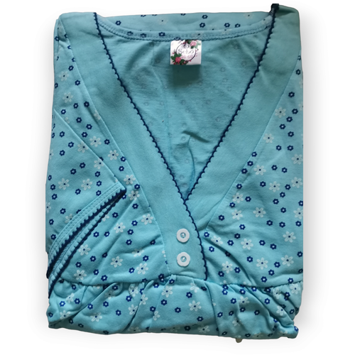 Сорочка , размер 50-52, бирюзовый