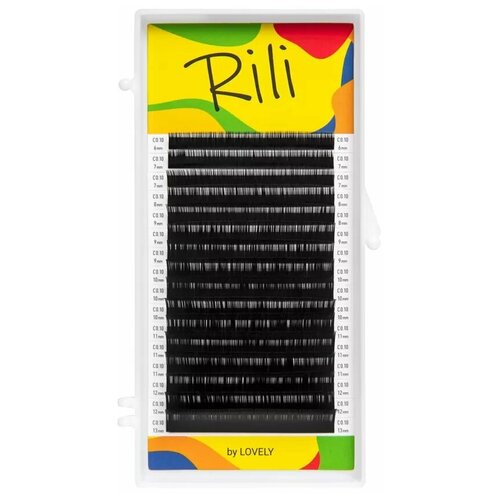Ресницы чёрные Rili Mix D 0.07 6-13мм (16 линий)