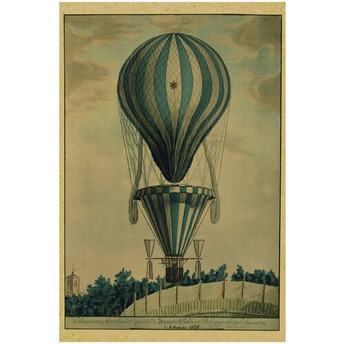 Постер / Плакат / Картина Запуск воздушного шара 50х70 см в подарочном тубусе