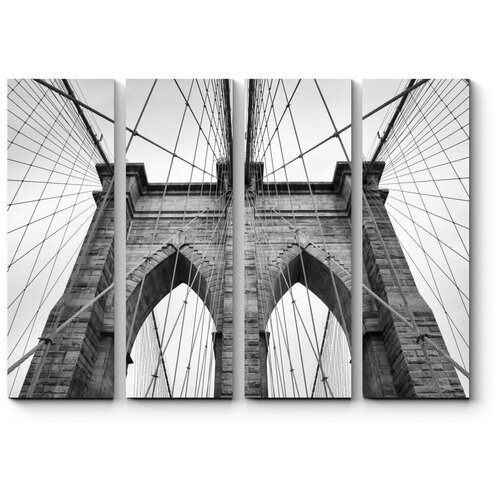 Модульная картина Строгость цвета, Бруклинский мост 90x68