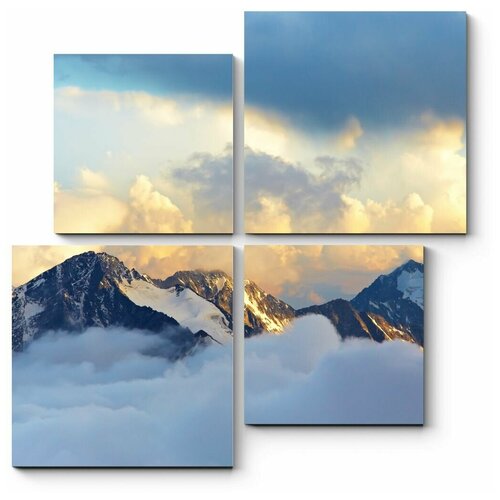Модульная картина Альпийский пейзаж90x90