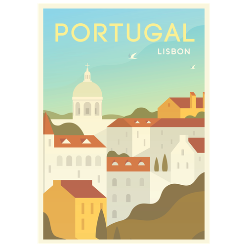 Постер / Плакат / Картина Португалия 50х70 см в раме