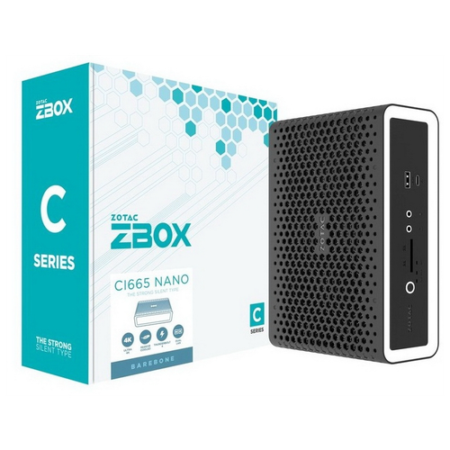 Платформа ZOTAC ZBOX-С Intel Core i7-1165G7, Intel Iris Xe Graphics, ОС не установлена, 65 Вт, чepный