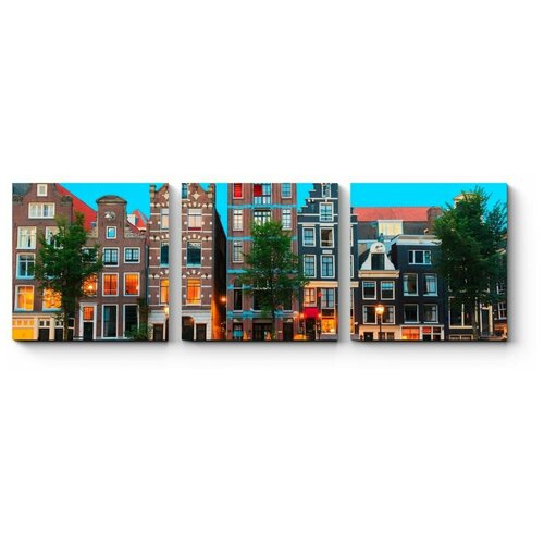 Модульная картина Амстердам каким мы его знаем 200x67