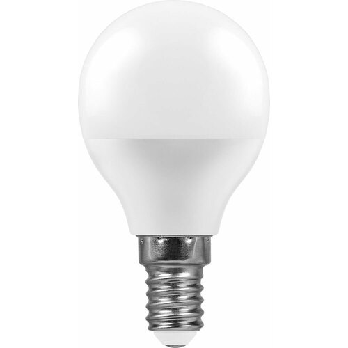 Лампа светодиодная LED 7вт Е14 теплый шар | код. 25478 | FERON (20шт. в упак.)