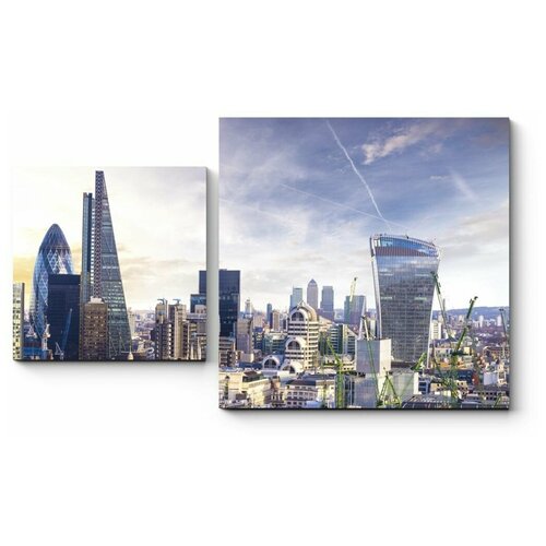 Модульная картина Сердце делового Лондона на закате 100x60