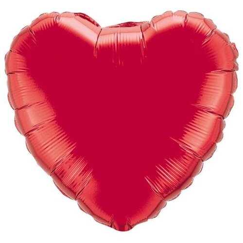 Flexmetal Шар фольгированный 32" «Сердце» без рисунка, металл, цвет красный