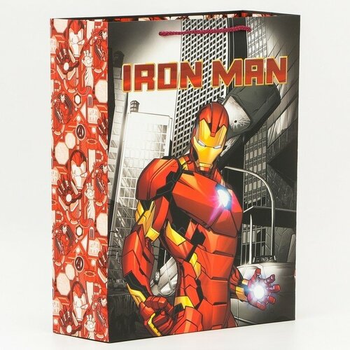 Пакет подарочный Iron Man, Мстители, 31х40х11,5 см