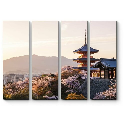 Модульная картина Цветение сакуры в Киото 60x45