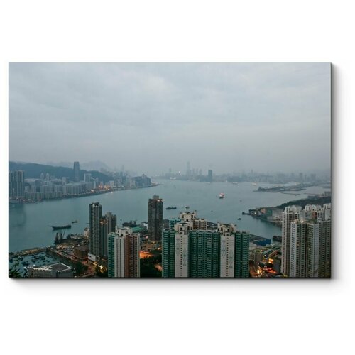 Модульная картина Пробуждающийся Гонконг50x33