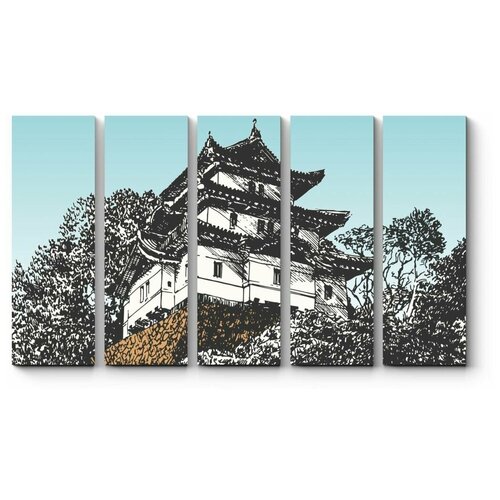 Модульная картина Китайская пагода180x108