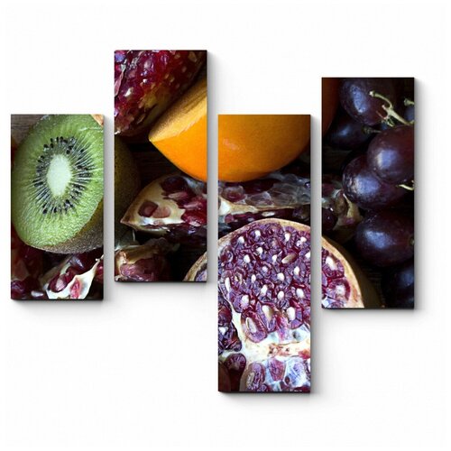 Модульная картина Экзотические фрукты 64x60