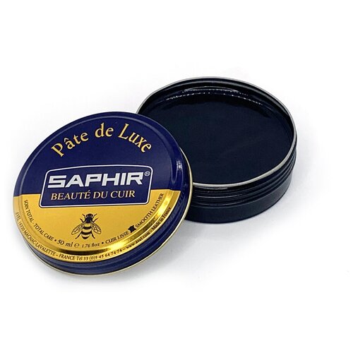 Saphir Крем для гладкой кожи Pate De Luxe 01 black, 50 мл