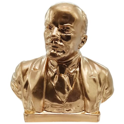 Статуэтка бюст В. И. Ленин 18х18 см гипс, цвет бронза