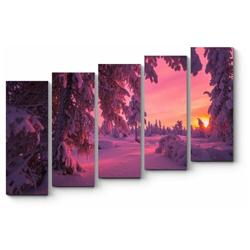 Модульная картина Пурпурный снег 120x84