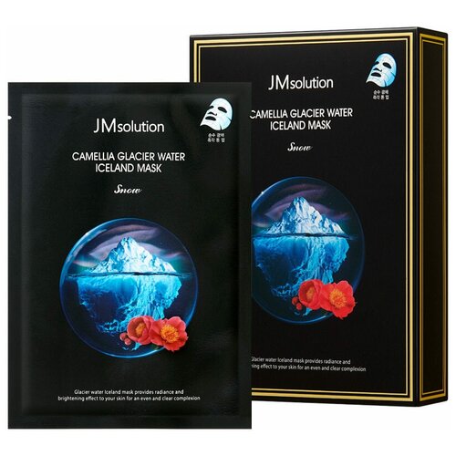 JMsolution Тонизирующая тканевая маска с экстрактом камелии Camellia Glacier Water Iceland Mask 10 шт.