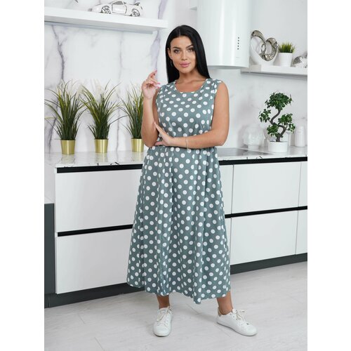 Сарафан LOVETEX.STORE, размер 60, зеленый