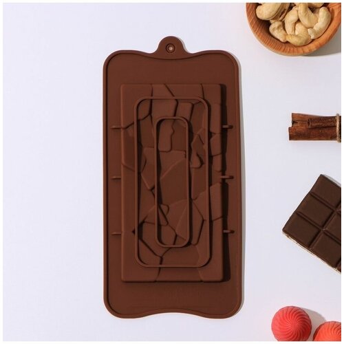 Форма для шоколада Доляна "Дробленый шоколад", 21,2х10,6х1