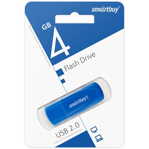 USB Flash Drive 4Gb - SmartBuy Scout Blue SB004GB2SCB