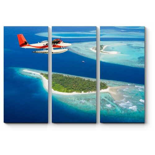 Модульная картина Летающий над Мальдивами180x129