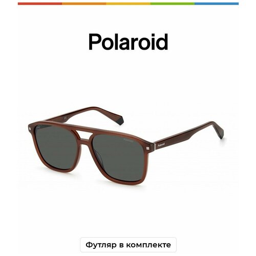 Солнцезащитные очки Polaroid Polaroid PLD 2118/S/X 09Q M9 PLD 2118/S/X 09Q M9, бордовый