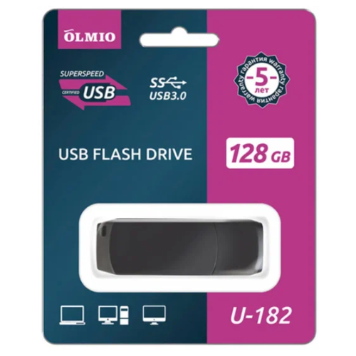 USB Flash Drive Olmio U-182 128GB USB 3.0 Black