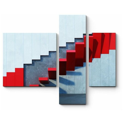 Модульная картина Красная лестница100x83