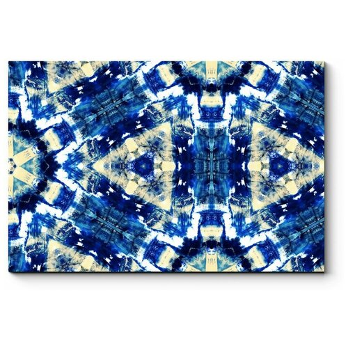 Модульная картина Синий узор калейдоскопа 90x60