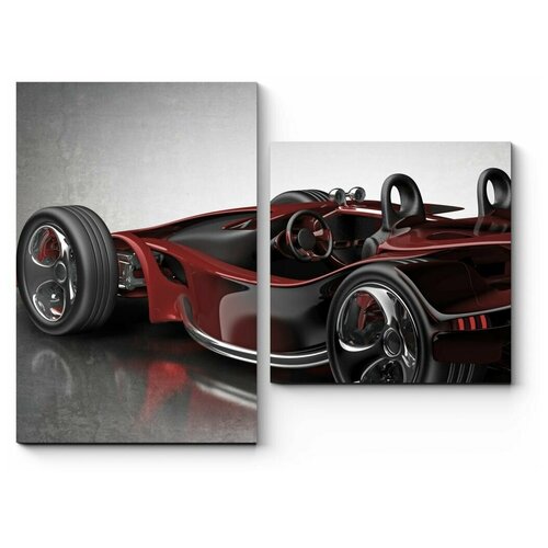 Модульная картина Красный спортивный автомобиль130x98