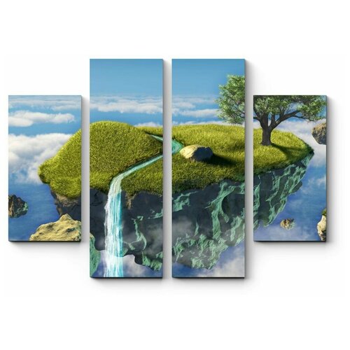 Модульная картина Воздушный водопад150x113