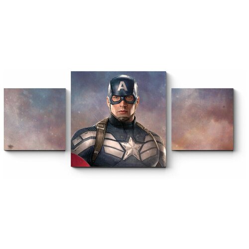 Модульная картина Капитан Америка 190x81