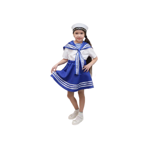 Карнавальный костюм Страна Карнавалия "Морячка", платье, бескозырка, размер  28, рост 98-104 см