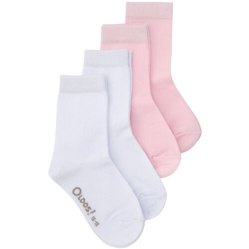 Носки Oldos размер 26-28, белый, розовый