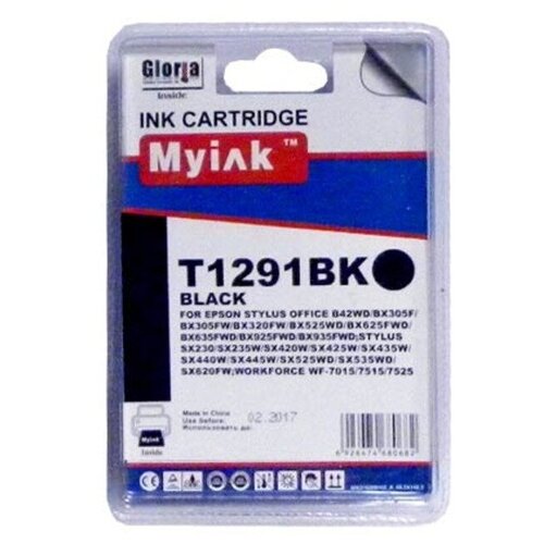 Картридж MyInk для EPSON St SX420/525/620/Office BX305/525 Black (15 ml, Pigment) T1291