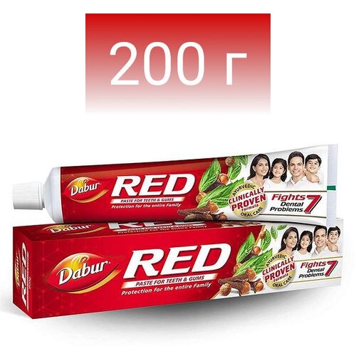 Dabur RED Зубная паста Ред аюрведическая красная / Дабур Ред / 200 г 3 шт. в упаковке