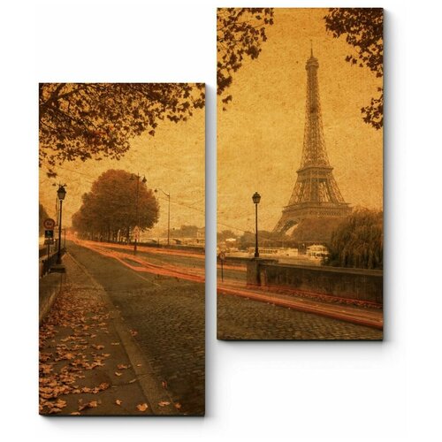 Модульная картина Винтажный Париж 60x75