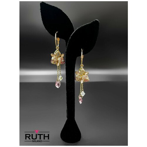 Серьги RUTH MILANO, искусственный камень, золотой