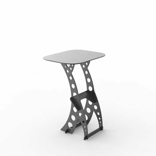 Металлический приставной столик ручной работы, журнальный столик Люкс, высота 60 см