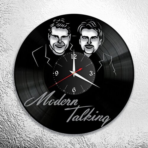 Настенные часы из виниловой пластинки с группой Modern Talking