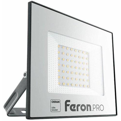 Прожектор светодиодный ДО-50w 6400К 5000Лм IP65 черный Feron.PRO | код 41540 | FERON (1 шт.)