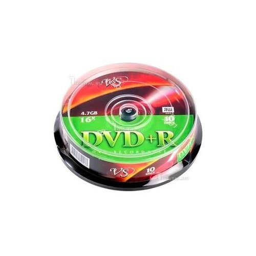 Диски VS DVD+R Cake Box (10 шт.) 4.7Gb 16x (VSDVDPRCB1001)