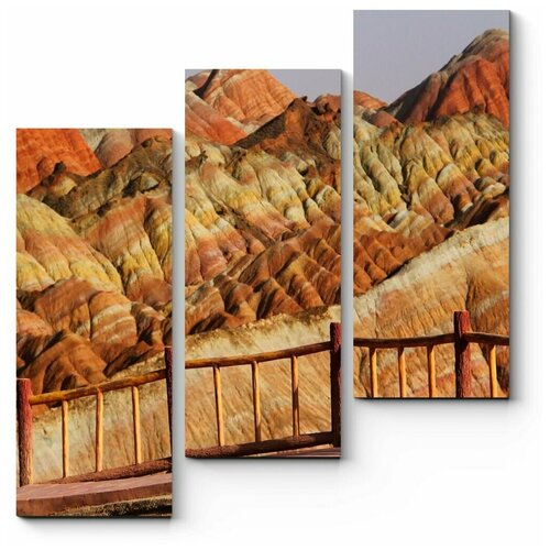 Модульная картина Разноцветные горы 110x117
