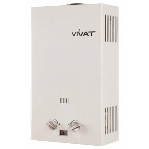Проточный газовый водонагреватель Vivat JSQ 16-08 NG (природный газ), белый 