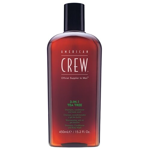 Гель для душа, шампунь и кондиционер American Crew 3-in-1 Tea Tree, 1 л